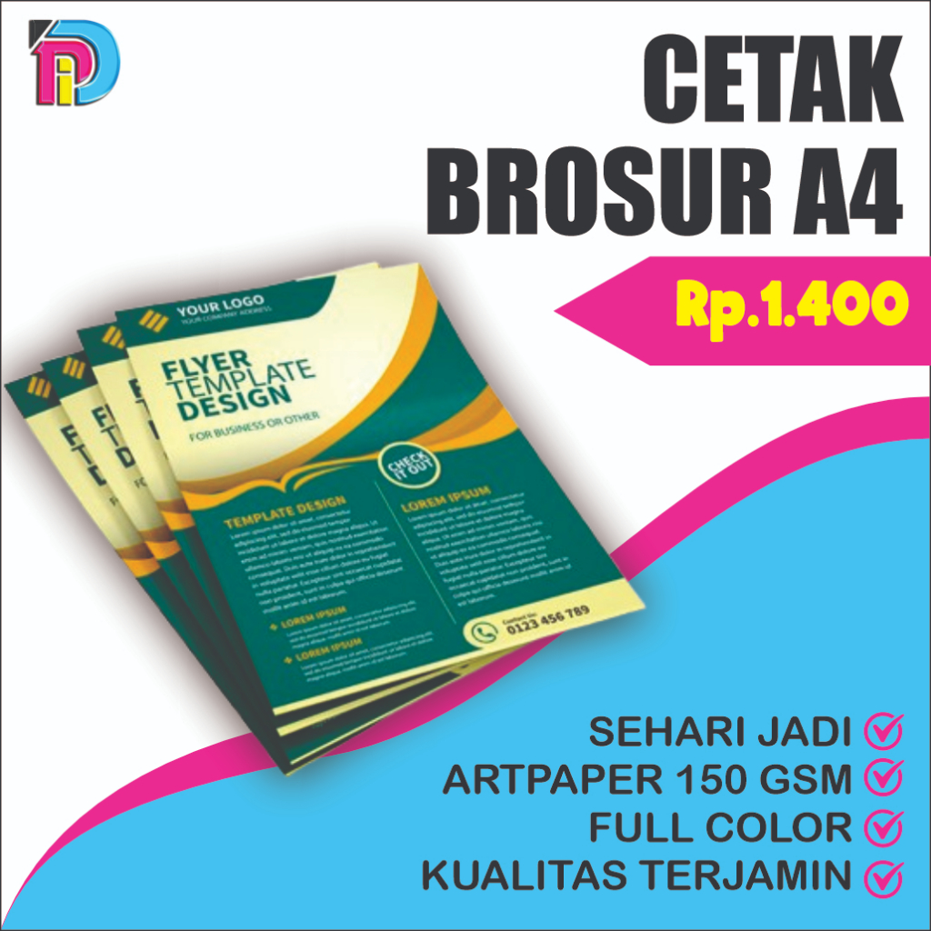 Print 1 Side or 2 Side A4 Brochures Custom Print A4 Flyer Brochure Artpaper Paper 150 Gsm ...