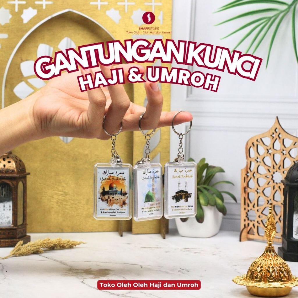 GANTUNGAN Saudi Arabia Keychain Mecca Kaaba Al Aqso Mosque By Hajj and ...