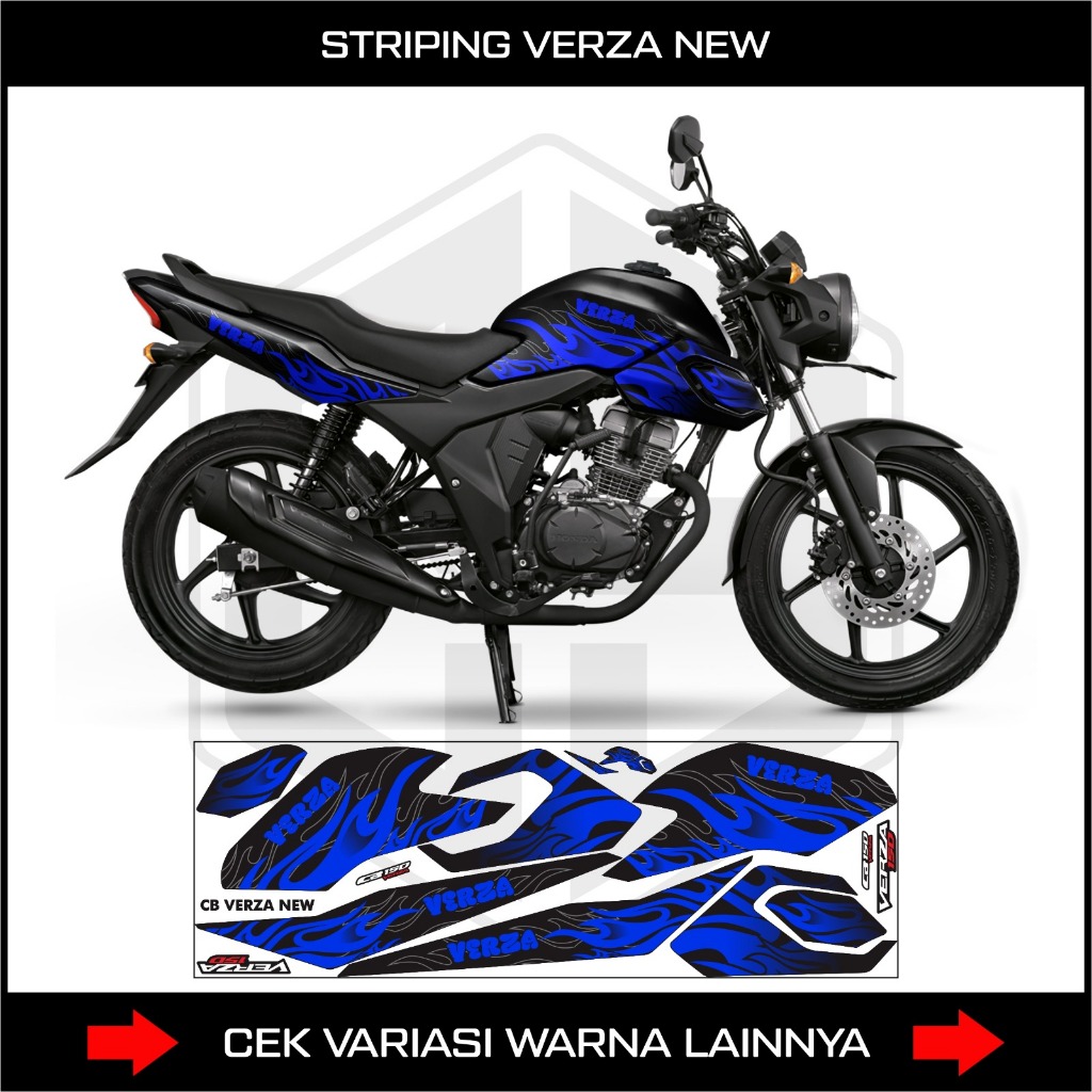 Striping STICKER CB VERZA 150 NEW MOTIP FIRE GRAFHIS / STICKER ...