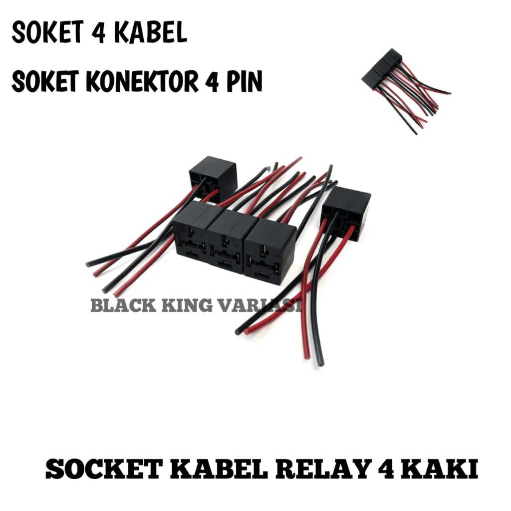 4 Feet Relay Socket Home Cable Socket 4 Pin Foot Relay Socket RE4P Universal Socket Cable Relay ...