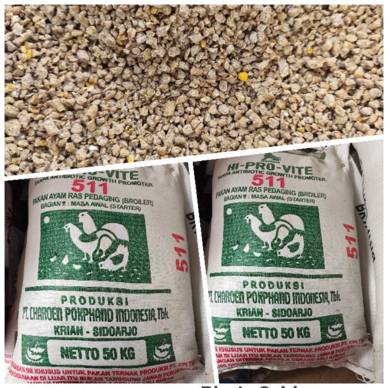 Pur chicken feed chicks broiler starter hi pro Vite 511 1 kg | Shopee ...