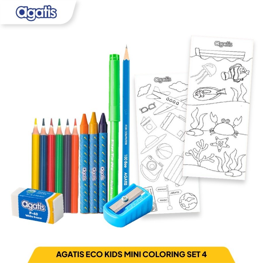 Agatis Eco - Kids Mini Coloring Set-4 - Economical Coloring Package ...