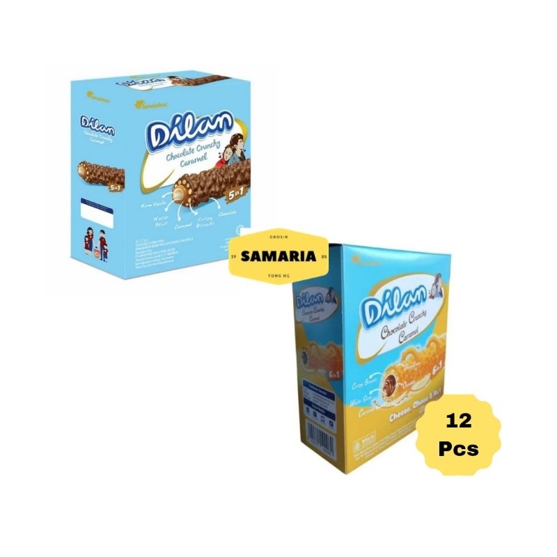 1 Pack Dilan Chocolate Crunchy Caramel 5 in 1 Box Packaging 25 Grams ...