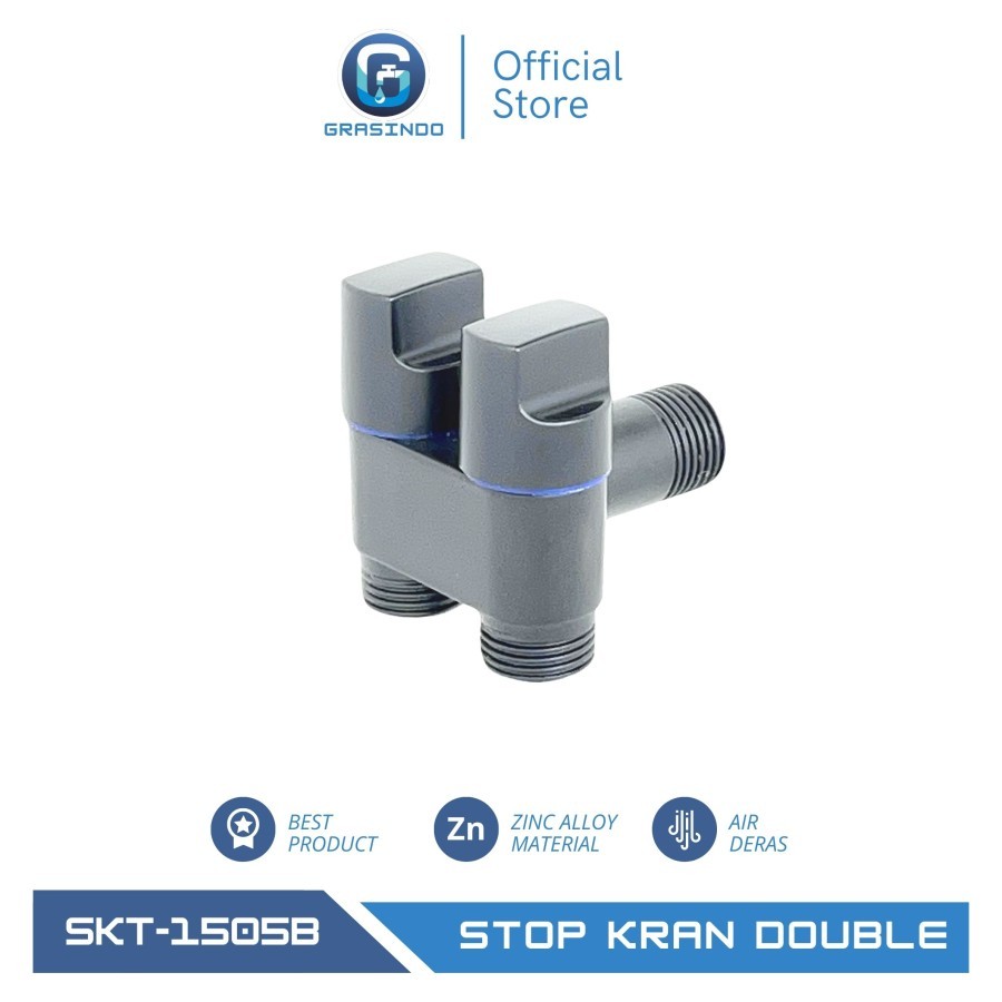 HITAM Stop Kran Double Handle Minimalist / Stop Kran Doouble Hole ...