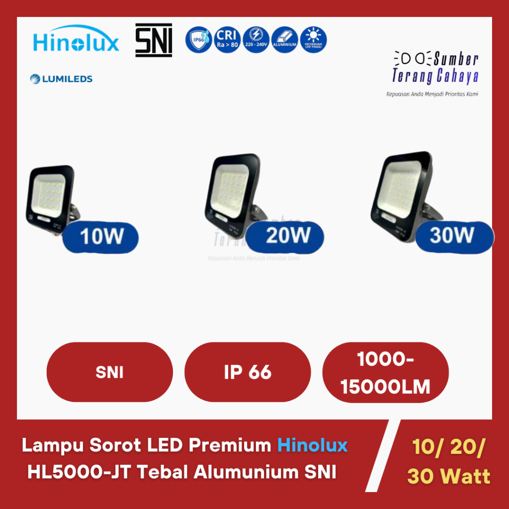 Hinolux HL5000-JT Premium LED Spotlight Thick SNI Aluminum 10/ 20/ 30 ...