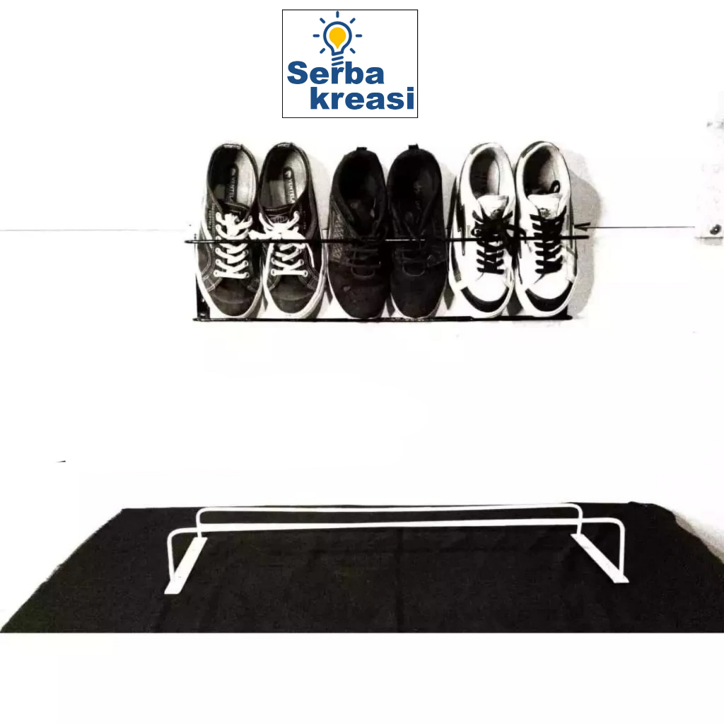 GANTUNGAN Wall-mounted iron sandal shoe rack, wall-mounted shoe hanger ...