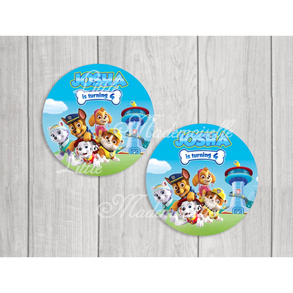 Paw patrol / rubble sticker Label | Shopee Philippines