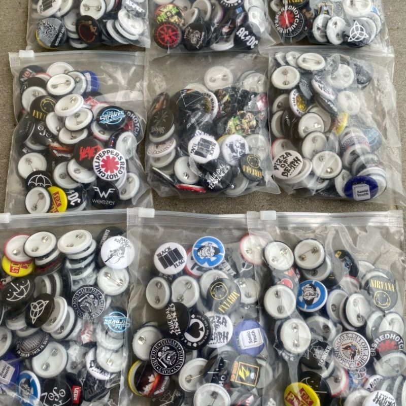 Pin Button Band - Bross Band / Street Logo Random 2,5cm Pack 50pcs ...