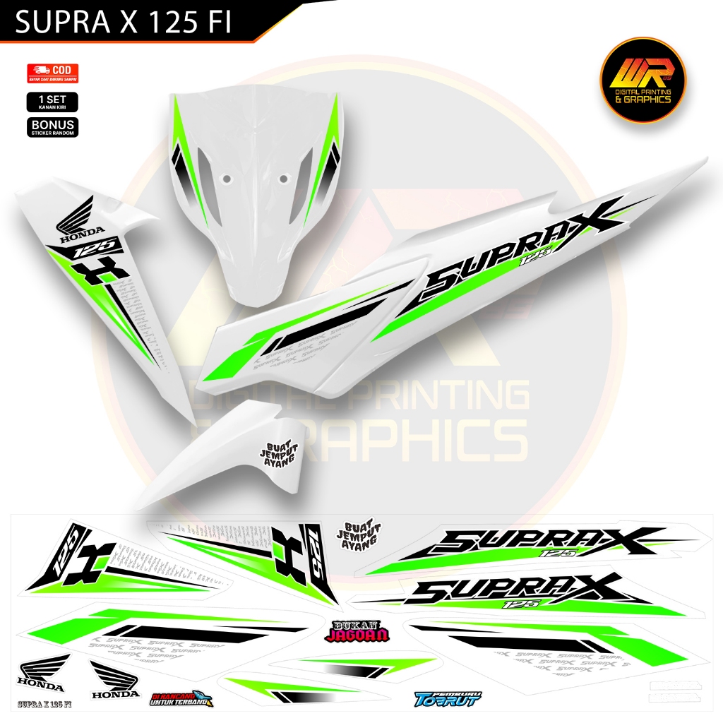 Sttriping Supra X125 Fi Transparent Sticker Clear Material New Design ...