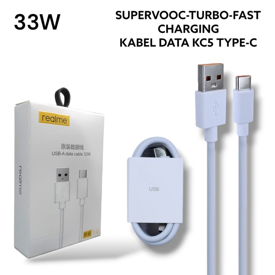 FG REALME MICRO DATA CABLE ORIGINAL TYPE C/ KC5 33W TURBO SUPERVOOC ...