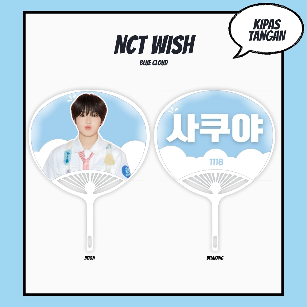 NCT WISH SHELL HAND FAN (PRICE 1 PCS) PREMIUM UCHIWA FAN KPOP JPOP ...