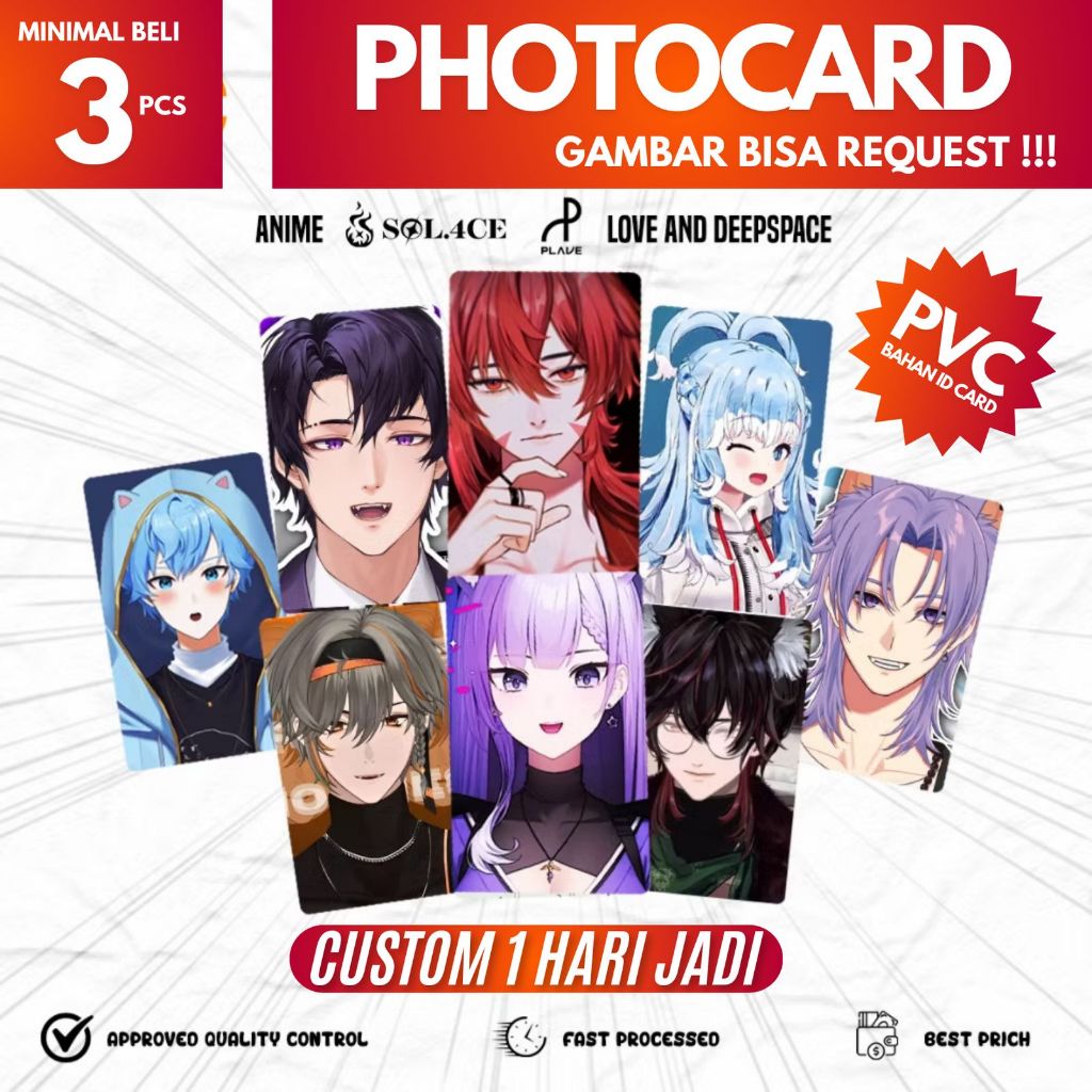 Pvc - [ UNIT ] VTUBER SOL4CE FOTO PHOTOCARD LOMOCARD ID CARD - ANIME ...