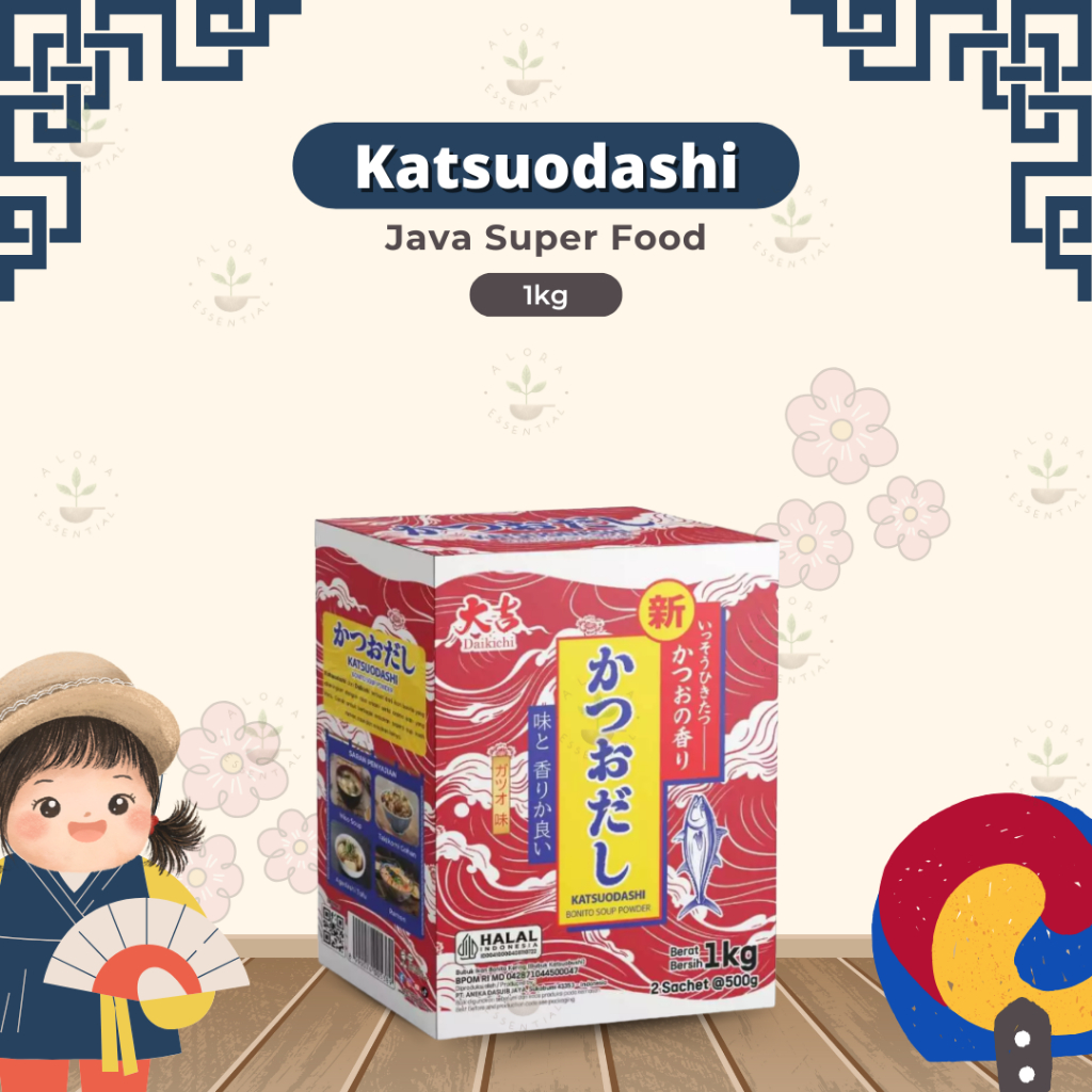 JAVA Daikichi Katsuodashi Bonito Soup Powder 1 KG - Hondashi - Dried ...