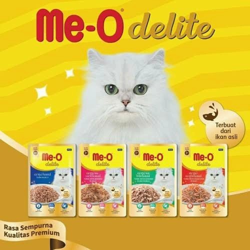 Meo Delite Pouch Premium 70gr All Variant Meo Sachet Wet Food | Shopee ...