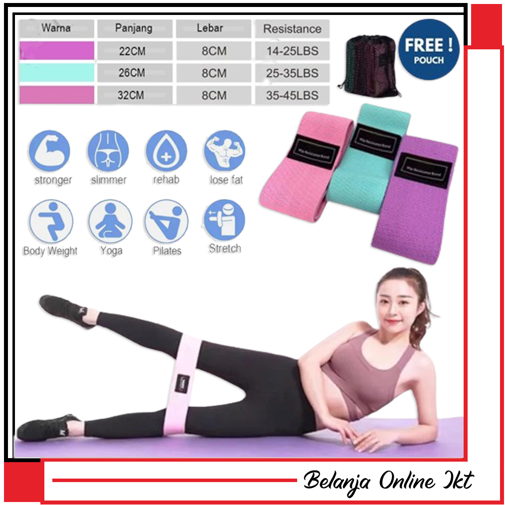 Rubber Resistance Bands Gym Gymnastics Yoga Fitness Exercise Stretching ...