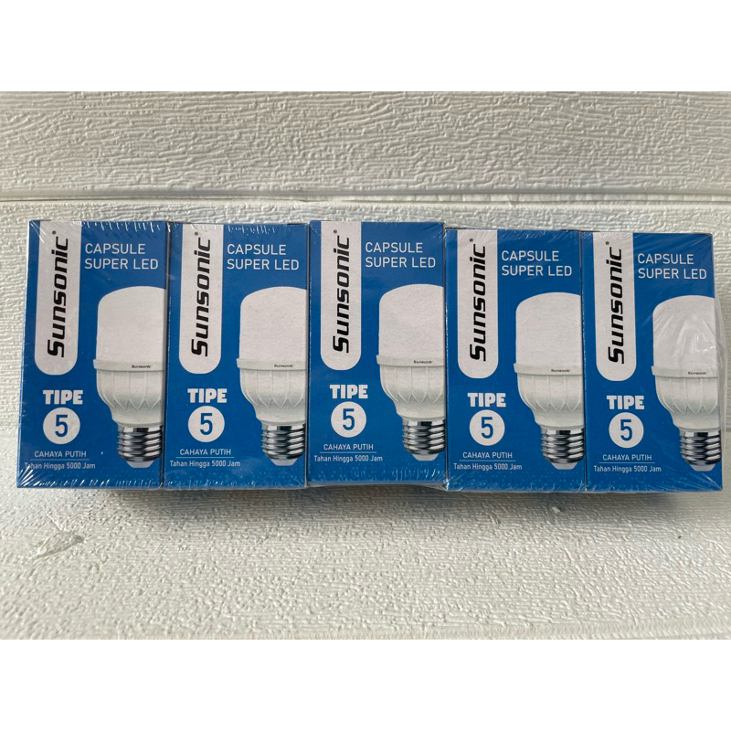 Sunsonic 5 Watt Light Bulb contains 5 Pcs | Shopee Philippines