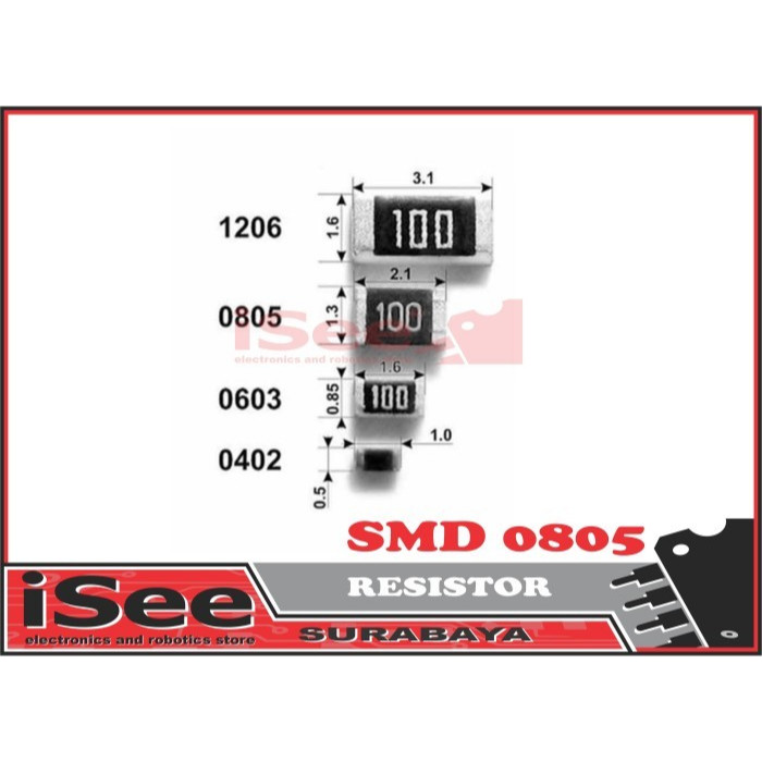 Resistor smd 0805 2M 2 M mega ohm 2000000 Ohm tolerance 1% tolerance ...