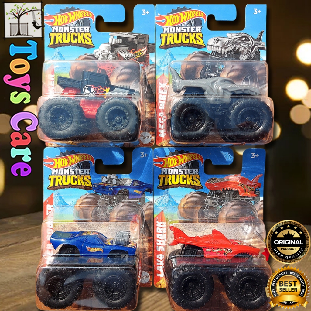 Hot Wheels Monster Trucks Mini Bone Shaker Mega Wrex Rodger Dodger Lava ...