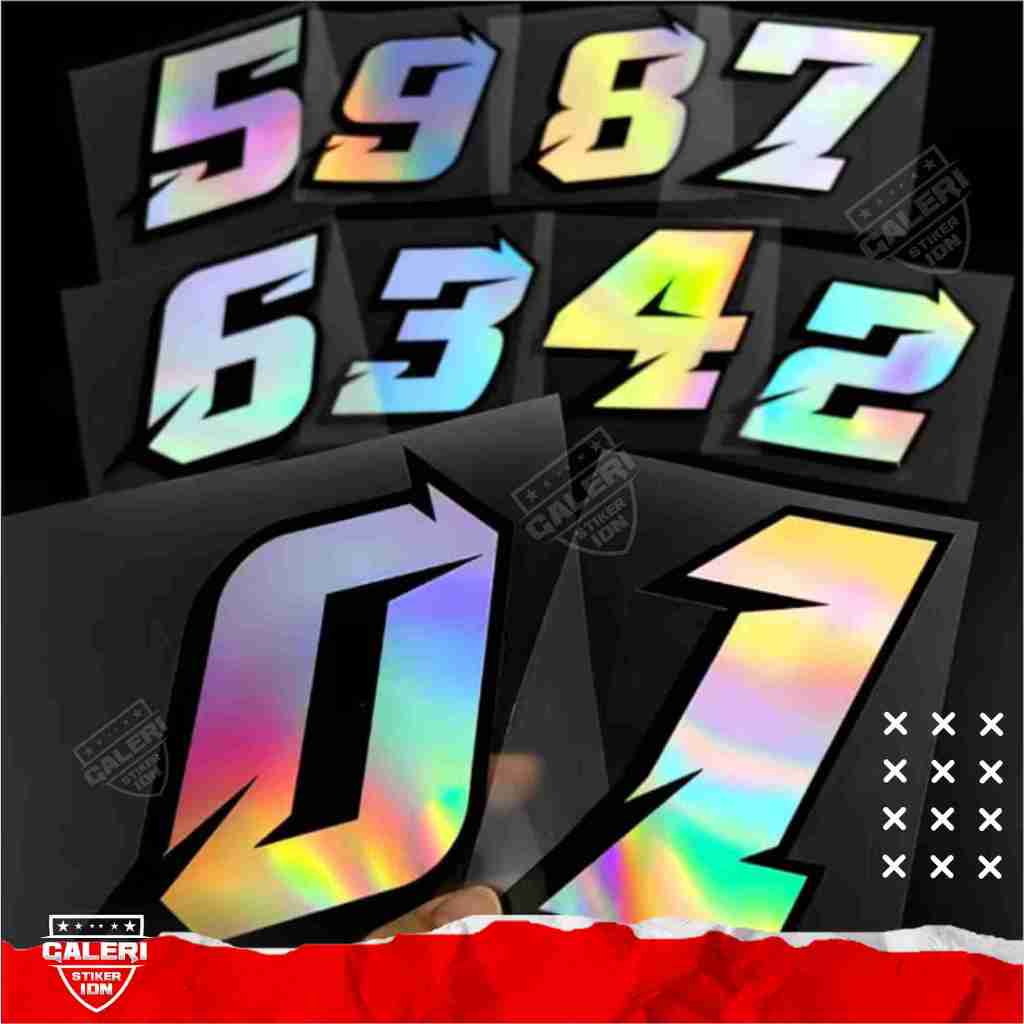 Hologram number sticker racing number sticker | Shopee Philippines