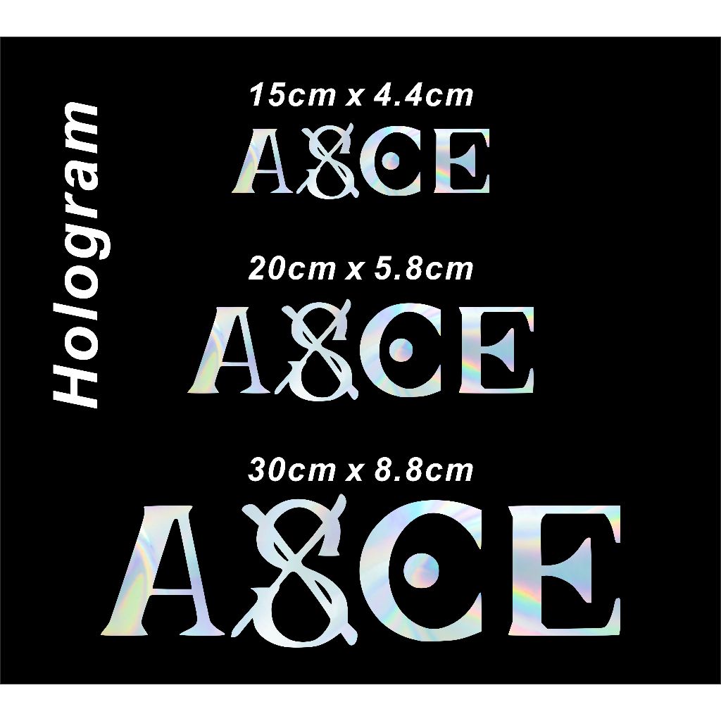 Asce Luffy Logo Sticker | One Piece ASCE Logo Cutting Sticker for Car ...