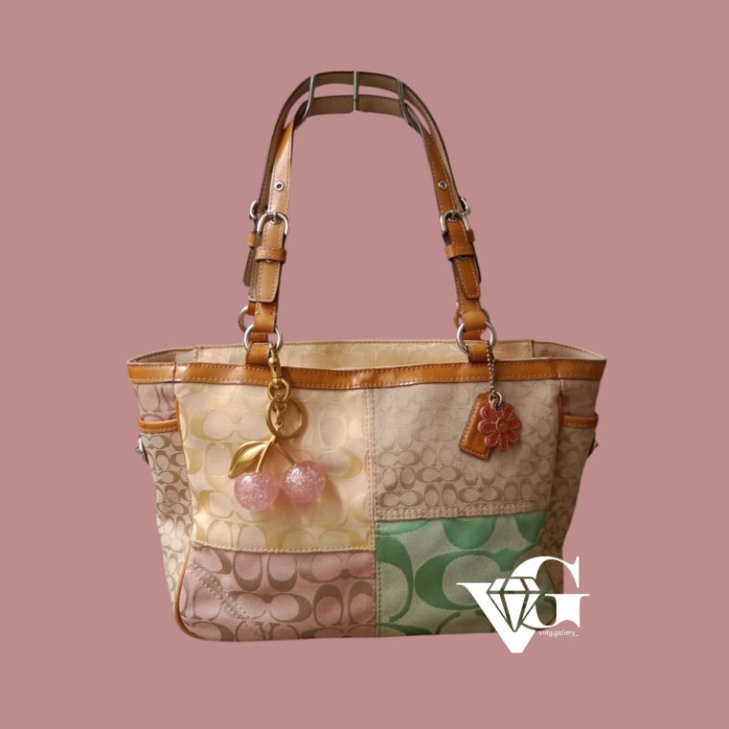 Coach Pastel Color Patchwork Totebag Authentic | Shopee Philippines