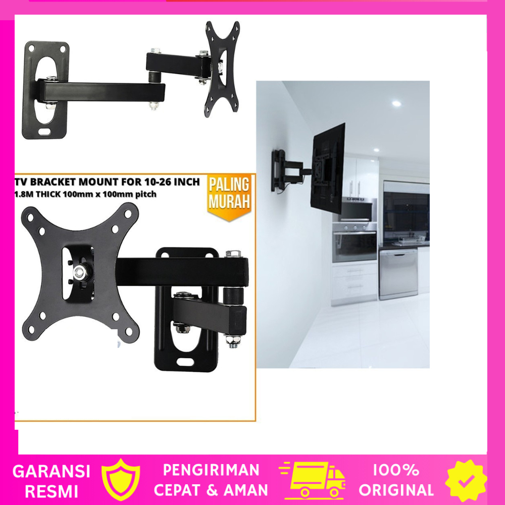 Telescopic LED LCD TV Bracket VESA Telescopic TV Bracket 100 x 100 for ...