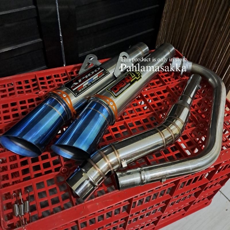 1set daeng sai4 Conical open spec pipe Euro 125 150vperman skygo 125 ...