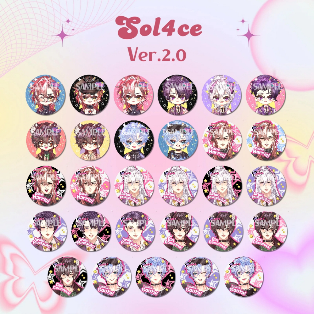 Vtuber Indonesia Button pin by onintwin / Button pin/ sol4ce / harris ...