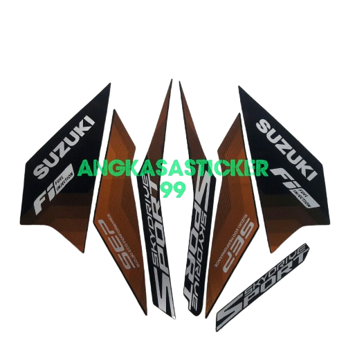 HITAM Suzuki skydrive sport 2023 2024 motorbike body striping sticker ...