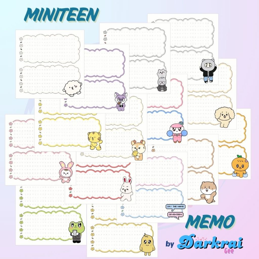 Darkraigee - Miniteen Seventeen Notes / Memos / Custom Notes SVT ...