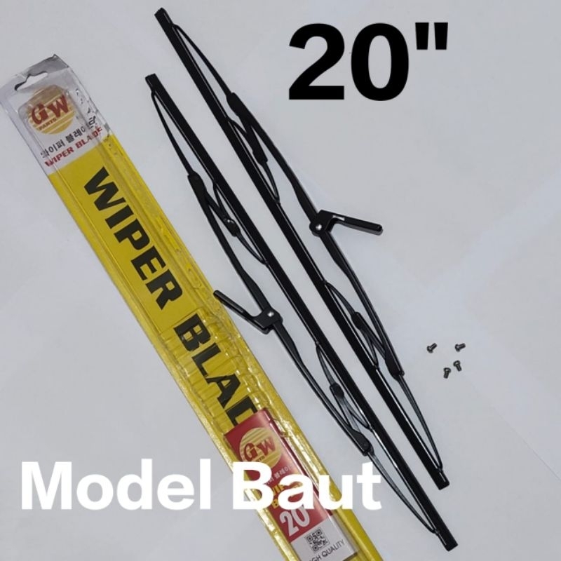 Wiper Blade / 20 inch Glass Fan Wiper (Bolt Model) 2 Level Plate ...