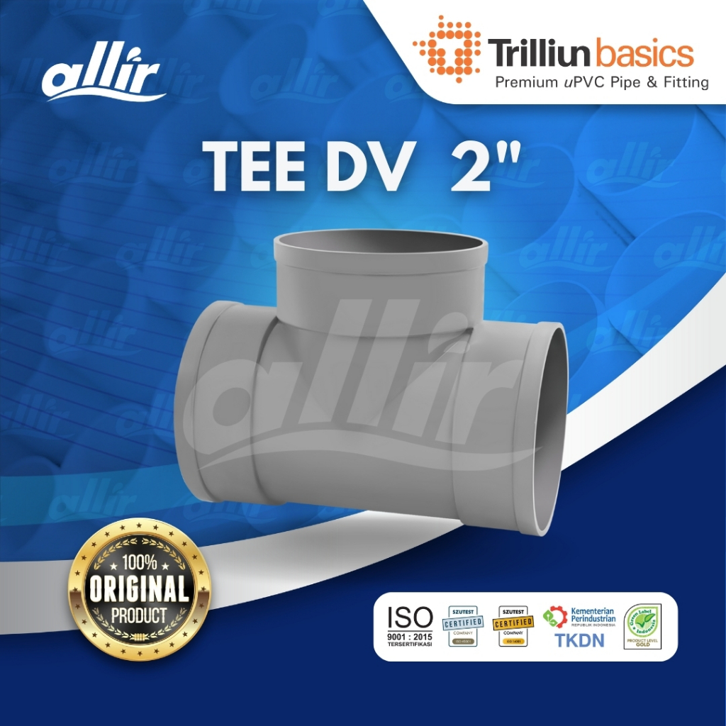 Allir - Fitting uPVC Trilliunbasics DV Tee 2" | Strong & Anti-Corrosion ...