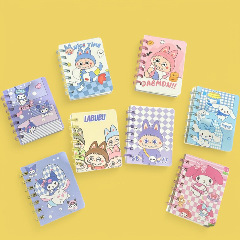 A7 Mini Spiral Notebook | Sanrio Labubu Memo Book | Shopee Philippines