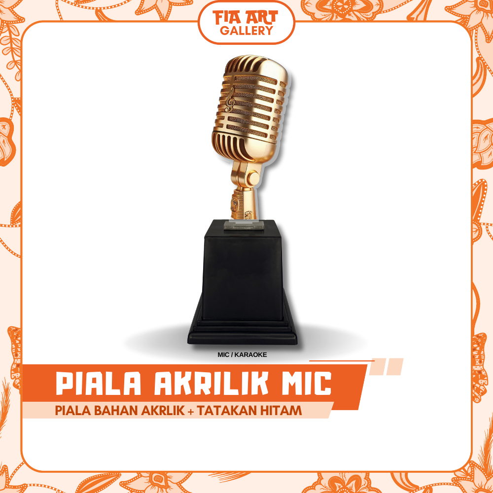 Acrylic Karaoke Mic Cup Souvenir Singing Competition Prize Karaoke ...