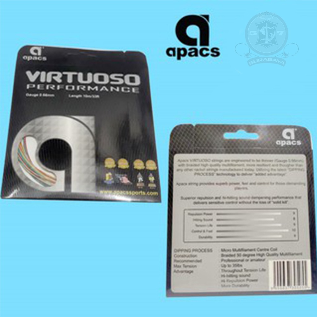 Original Badminton Strings Apacs Virtuoso Rainbow Multi Color | Shopee ...