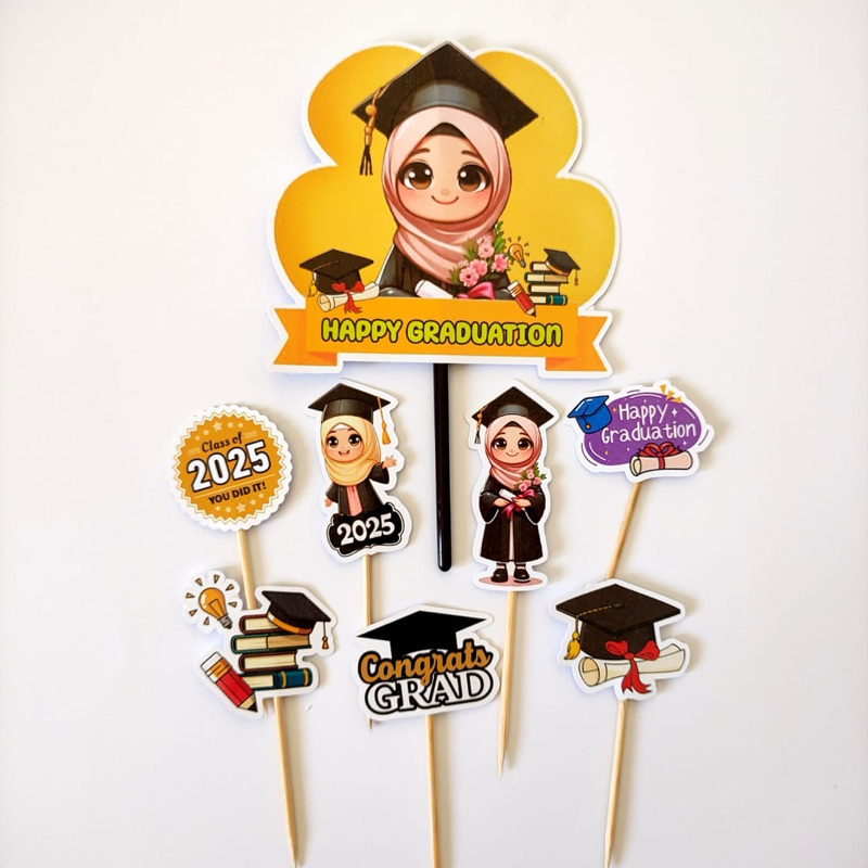 GRADUATION TOPPER (LA-001) / GRADUATION CAKE TOPPER / GRADUATION CAKE ...