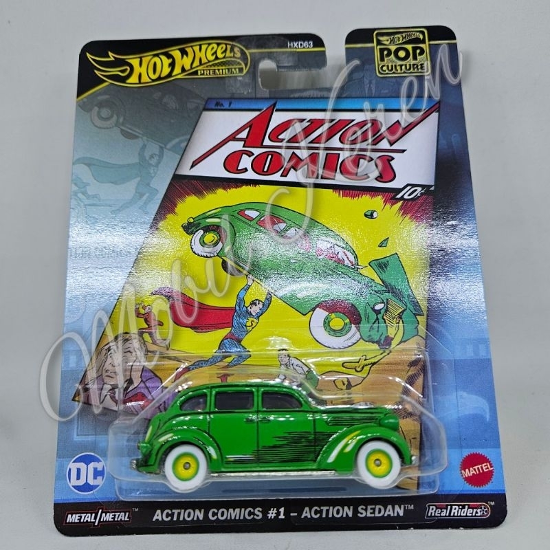 Diecast Hot Wheels Premium DC Superman Action Comics 1 - Action Sedan ...