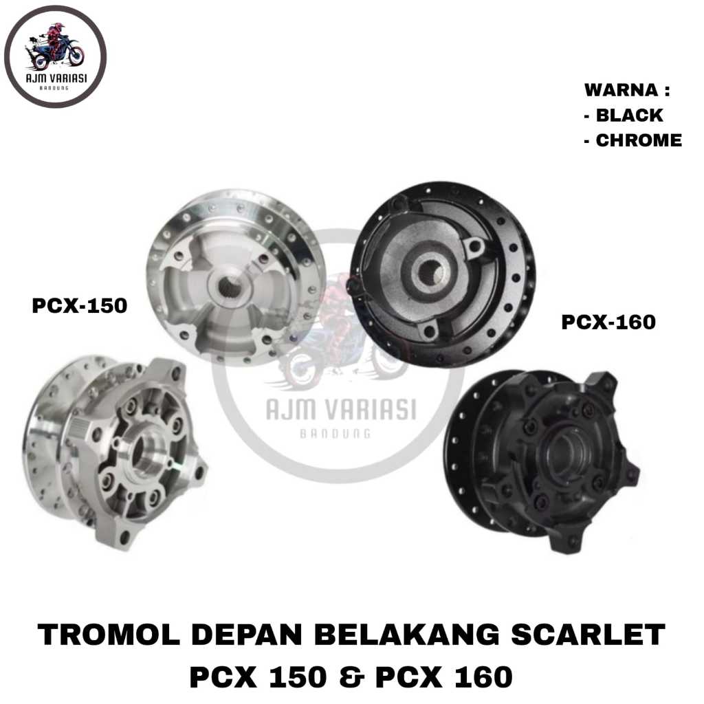 Scarlet Button Hub Drum Set Front Rear PCX-150 AND PCX-160 | Shopee ...