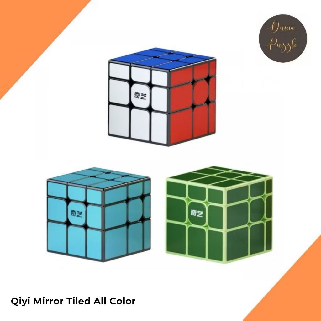 Cube Mirror Qiyi Mirror Tiled All Color Premium Blackbase Tiled Green ...