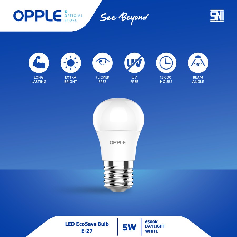 EcoSave LED Bulb Lamp 5w, 7w, 9w, 12w, 14w White OPPLE | Shopee Philippines