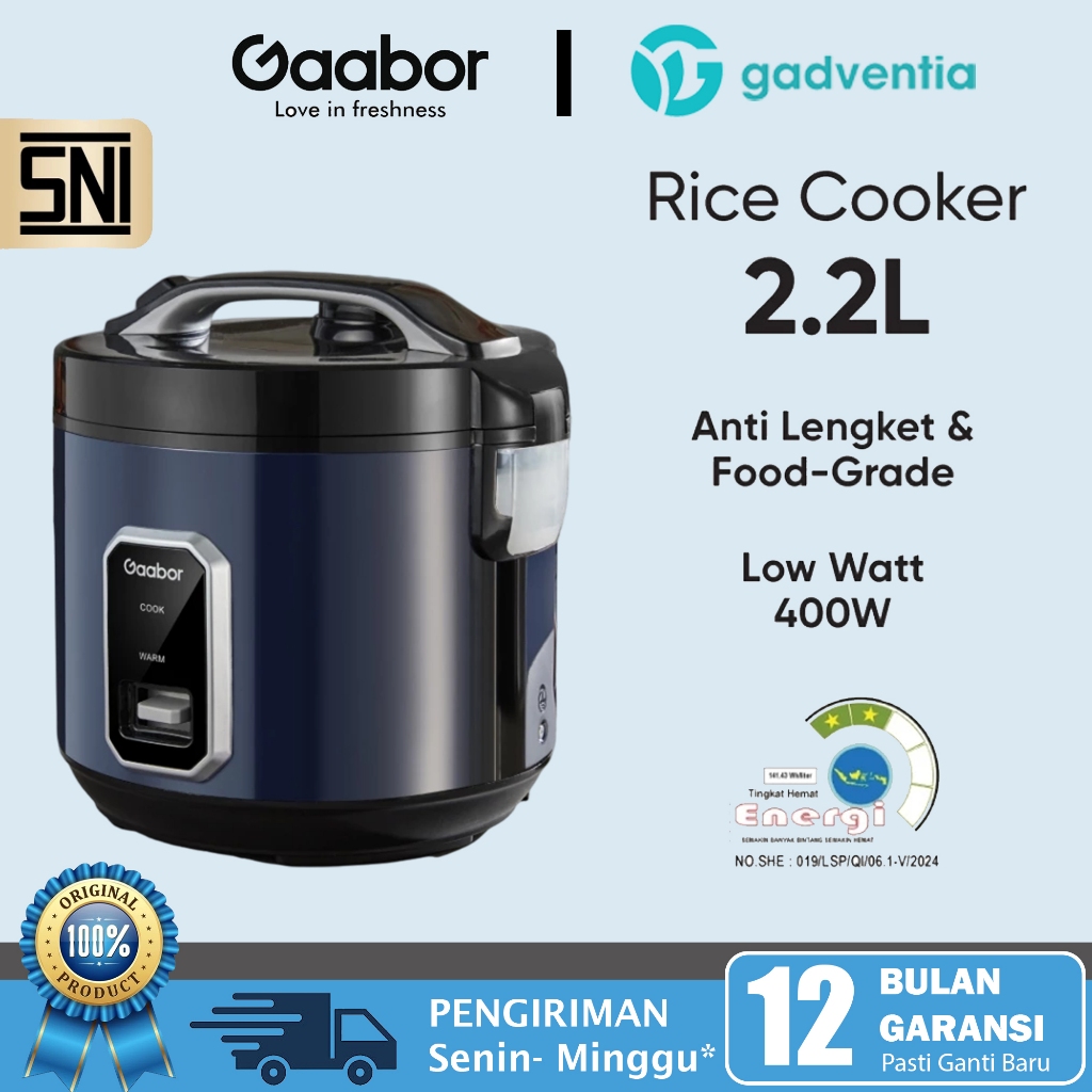 Gaabor RC50M-BE01A Rice Cooker 5L Magic Com Multipurpose Non-Stick Rice ...