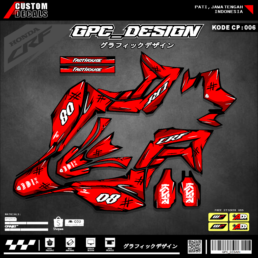 CRF 150L Premium Full body Sticker Decal - Honda CRF 150L Trail ...