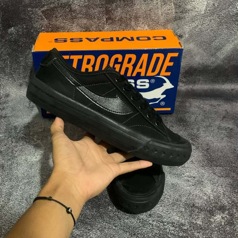 Latest Compass Retrograde Low Triple Black Shoes Compass Sneakers 2025 ...