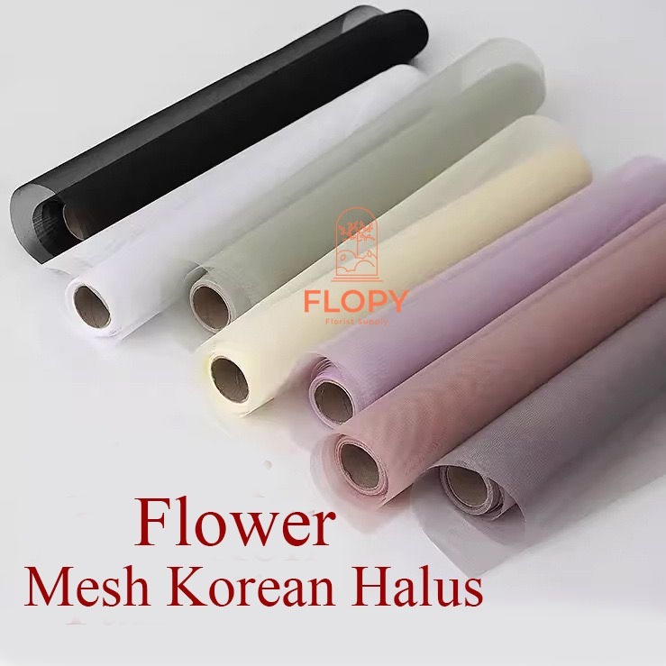 [ 50 Cm X 4,5 M ] Flower Mesh Korean Fine / Flower Mesh Net / Korean ...