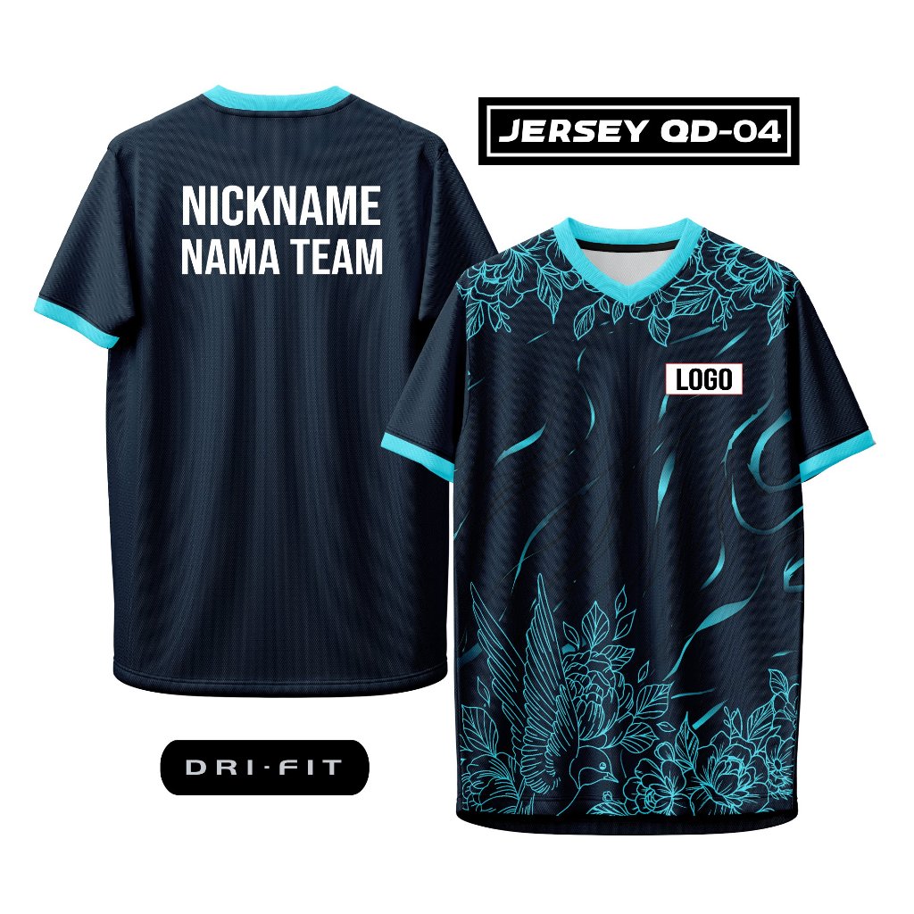 SPORTS JERSEY//BADMINTON//FLORAL//FUTSAL//FOOTBALL//DRIFIT//CUSTOM NAME ...