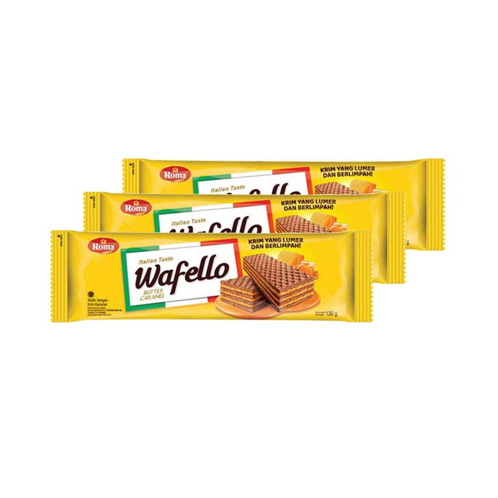 3Pcs Wafello Wafer Italian Butter Caramel 114 Grams | Shopee Philippines