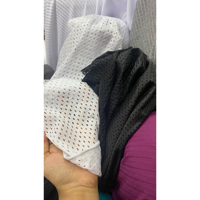 Imported small perforated mesh fabric and slightly shiny | Shopee ...