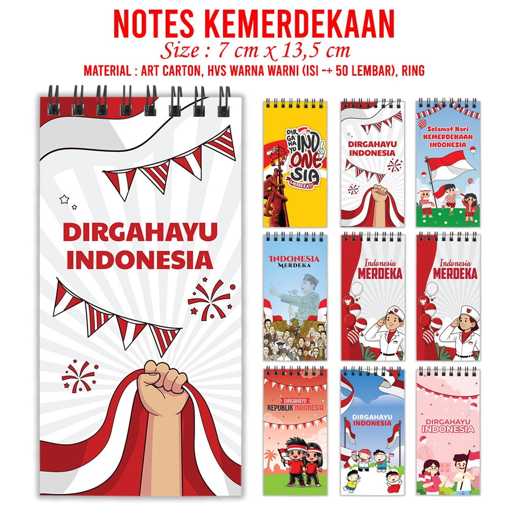 PUTIH MERAH Special Indonesian Independence Day Notes 17 August ...