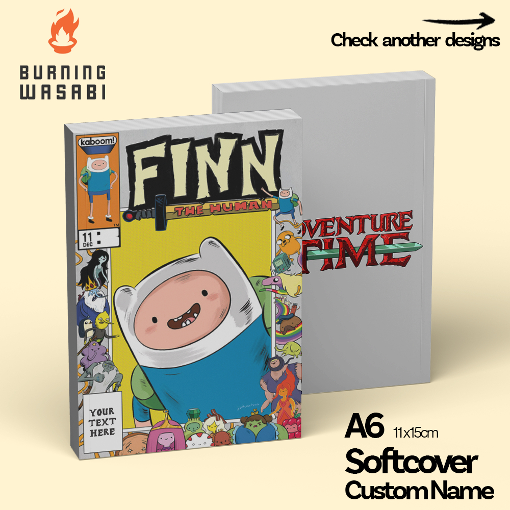 Pocket Notebook Adventure Time Softcover Custom Anime Name Journal ...