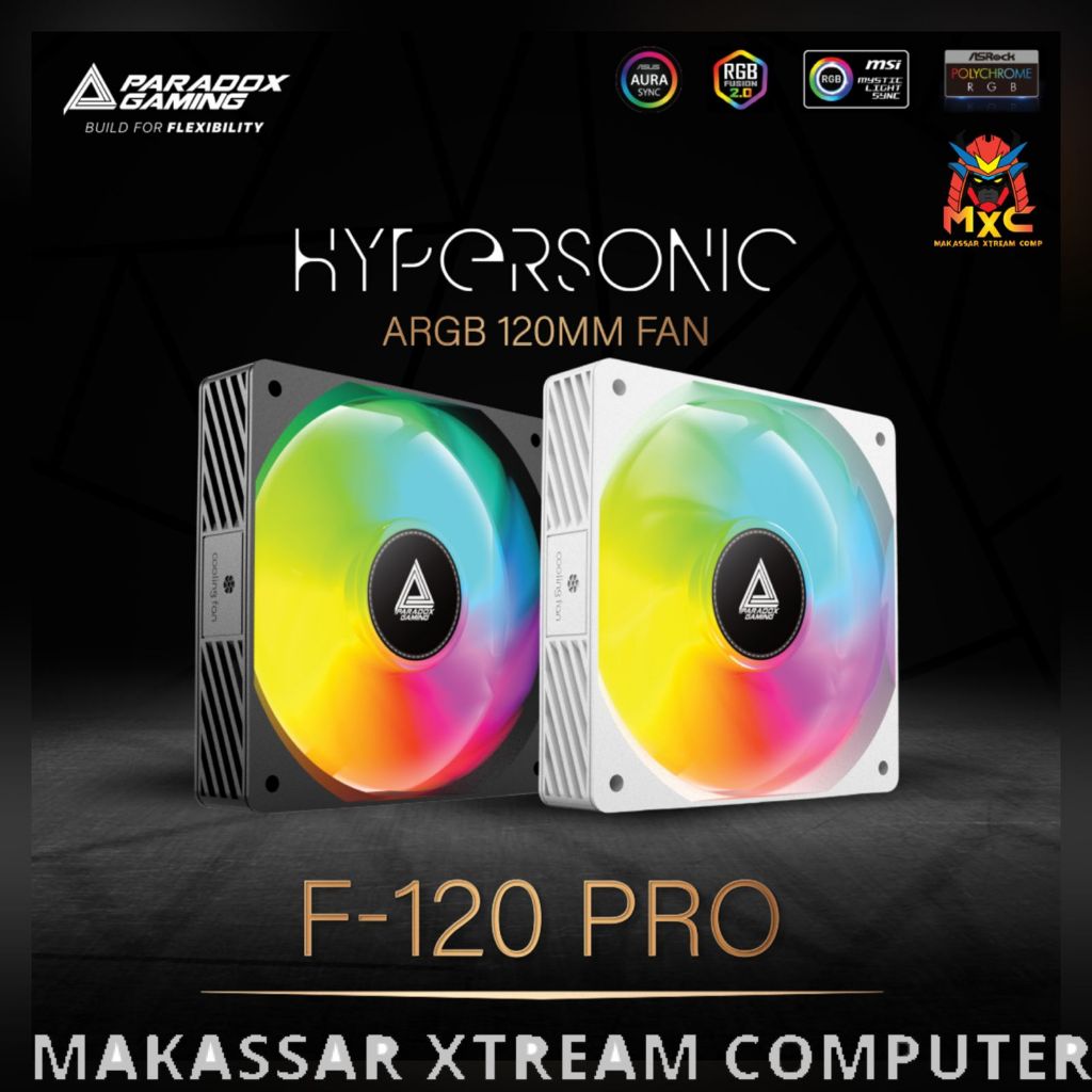 CASING FAN 12CM PARADOX GAMING HYPERSONIC FAN F-120 PRO ARGB | Shopee ...